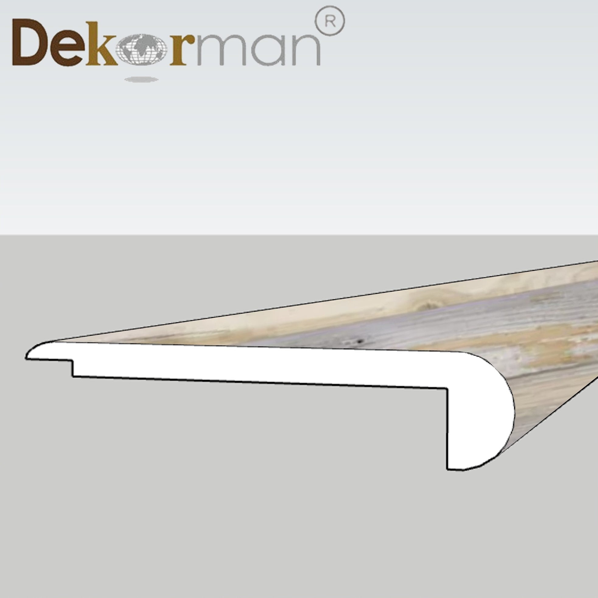 Flush Stair Nose 95" Rosy Moab Pine – Dekorman