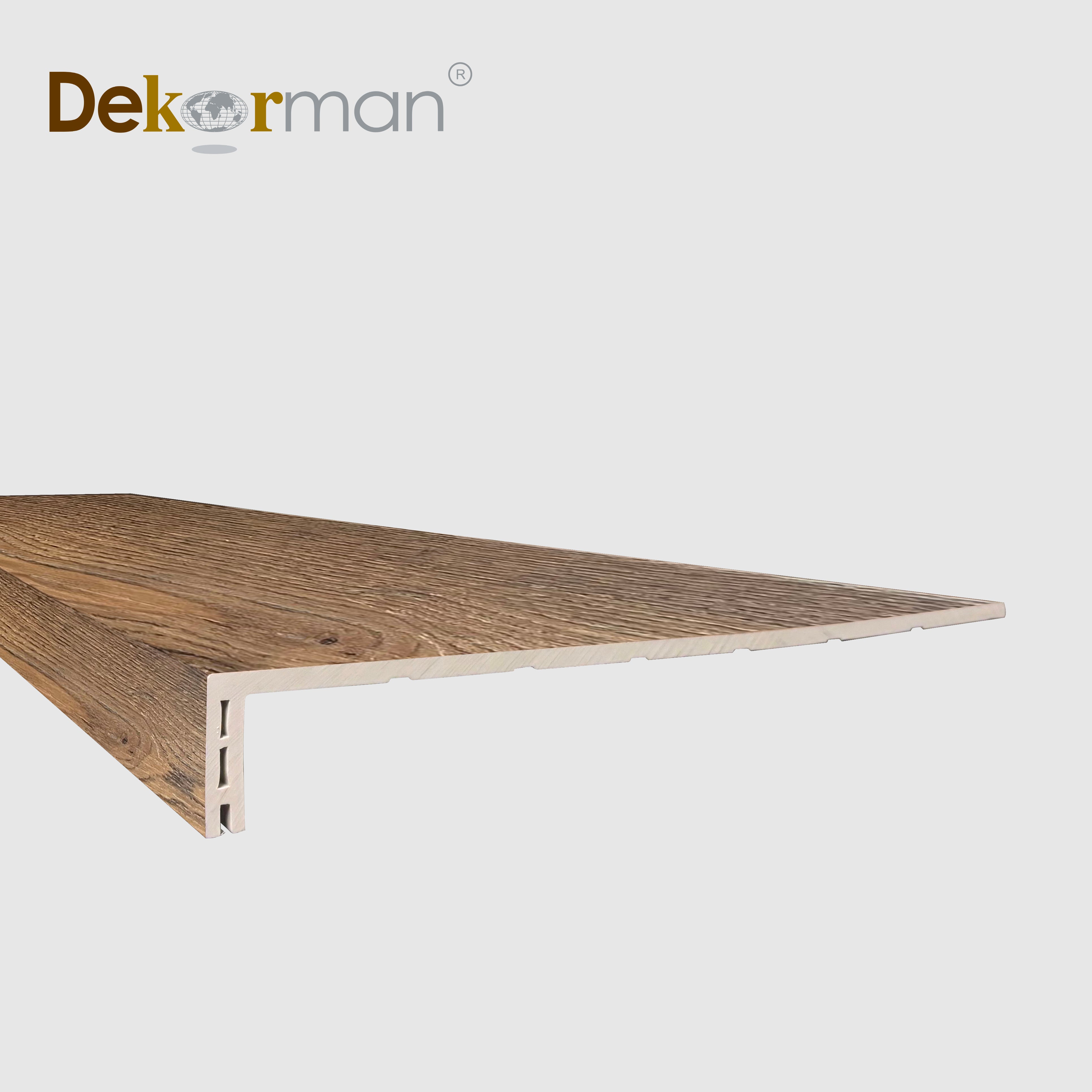 Squared Edge Stair Tread 48" x 11.75" Evian Oak – Dekorman